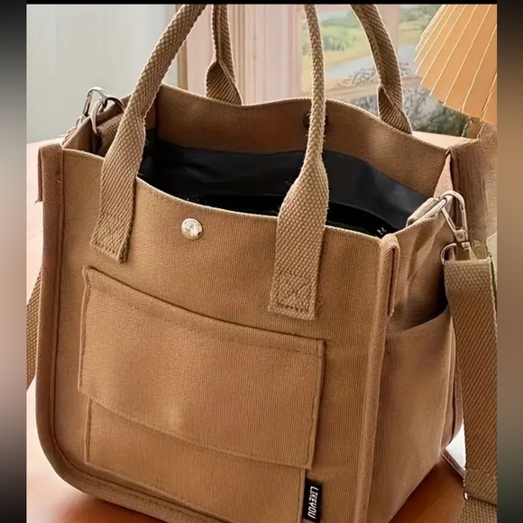 Bags | New Small Multi Pocket Canvas Bag With Adjustable Shoulder Strap ...